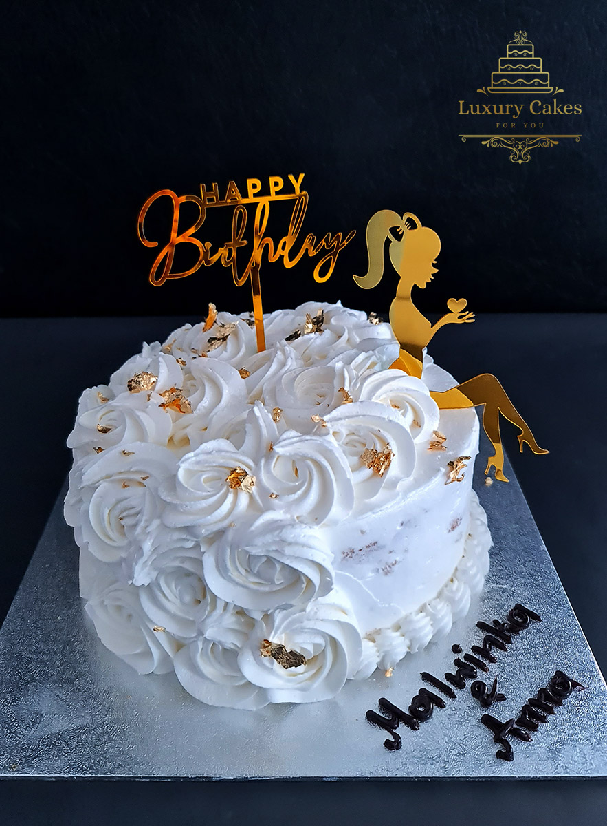 Lady in White Cream cake - Luxury Cakes 4U
